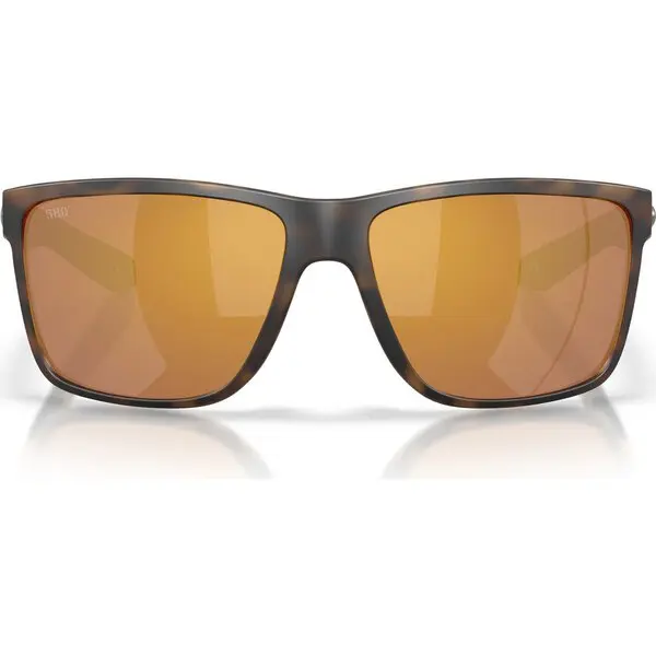 COSTA DEL MAR Broadbill Ii Xl Polarized Rectangular Sunglasses - Matte Tortoise/gold 580g