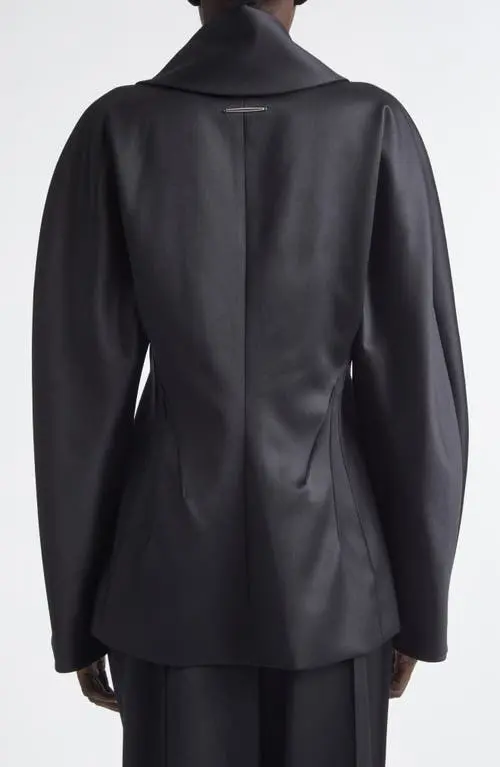 GRACE LING Padlocks Wool Blend Satin Blazer