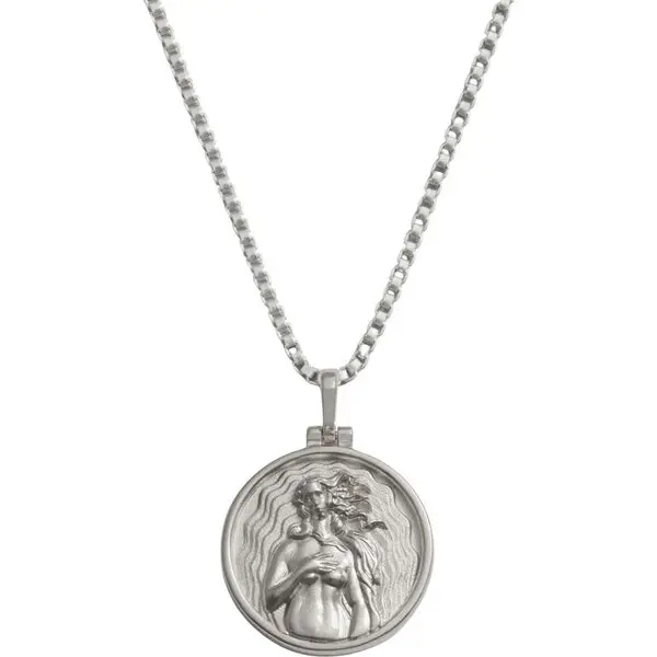 AWE INSPIRED Goddess Pendant Necklace - Aphrodite/silver