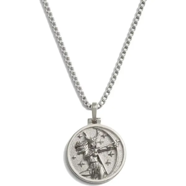 AWE INSPIRED Goddess Pendant Necklace - Artemis/silver