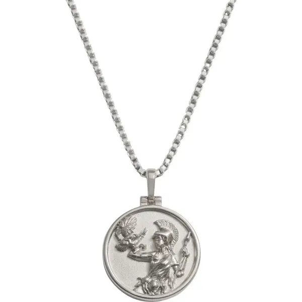 AWE INSPIRED Goddess Pendant Necklace - Athena/silver