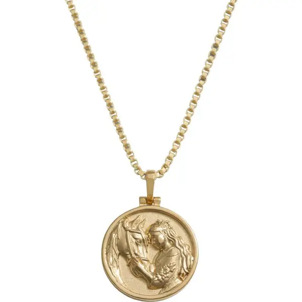 AWE INSPIRED Goddess Pendant Necklace - Rhiannon/gold