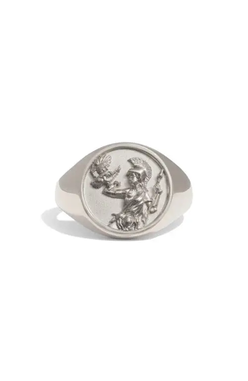 AWE INSPIRED Goddess Signet Ring - Athena/sterling Silver