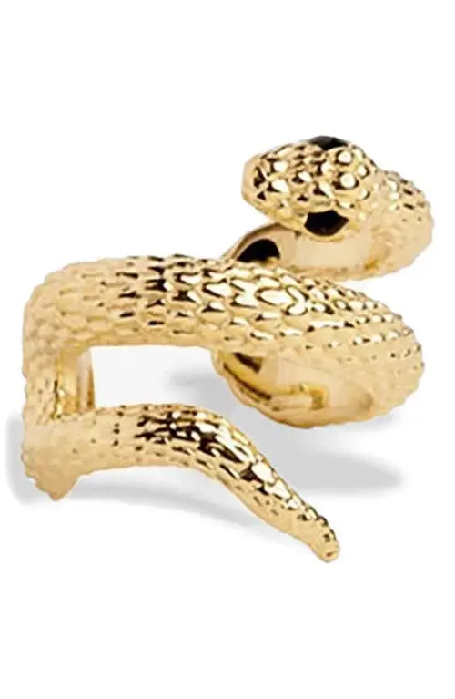AWE INSPIRED Sterling Silver Serpent Ear Cuff - 14k Gold Vermeil