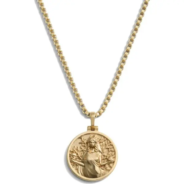 AWE INSPIRED Mini Goddess Pendant Necklace - 14k Gold Vermeil