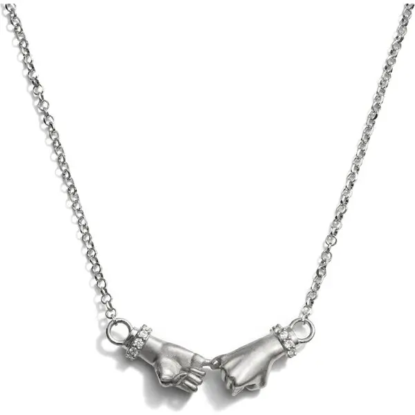 AWE INSPIRED Pinky Promise Pendant Necklace - 925 Sterling Silver