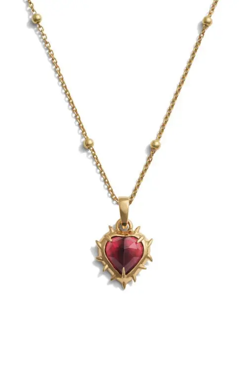 AWE INSPIRED Heart Of Thorns Pendant Necklace - 14k Gold Vermeil