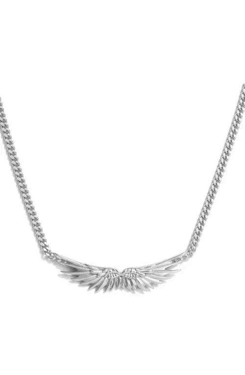 AWE INSPIRED Wings Cuban Chain Necklace - 925 Sterling Silver