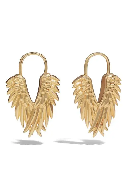 AWE INSPIRED Wing Huggie Earrings - 14k Gold Vermeil