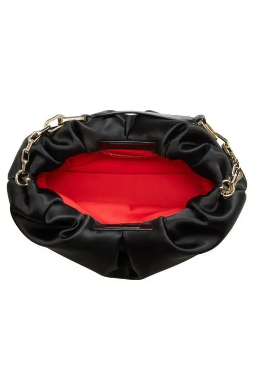 CHRISTIAN LOUBOUTIN Eva Neoprene Satin Clutch - Bk01 Black