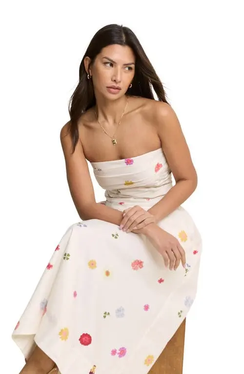 NOBODY'S CHILD Felicity Floral Print Bandeau Top