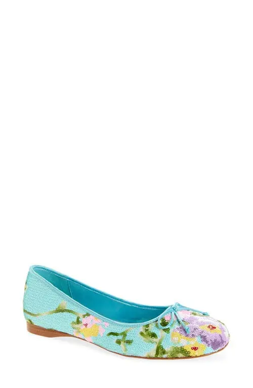 Jeffrey Campbell Kalli Sequin Flat - Blue Combo