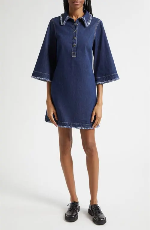 Cinq À Sept Dany Fringe Denim Shirtdress