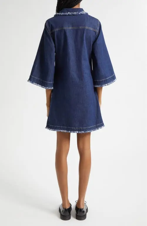 Cinq À Sept Dany Fringe Denim Shirtdress