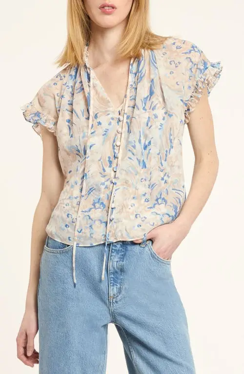 Cinq À Sept Jenise Daisy Swirl Top - Neutral Multi
