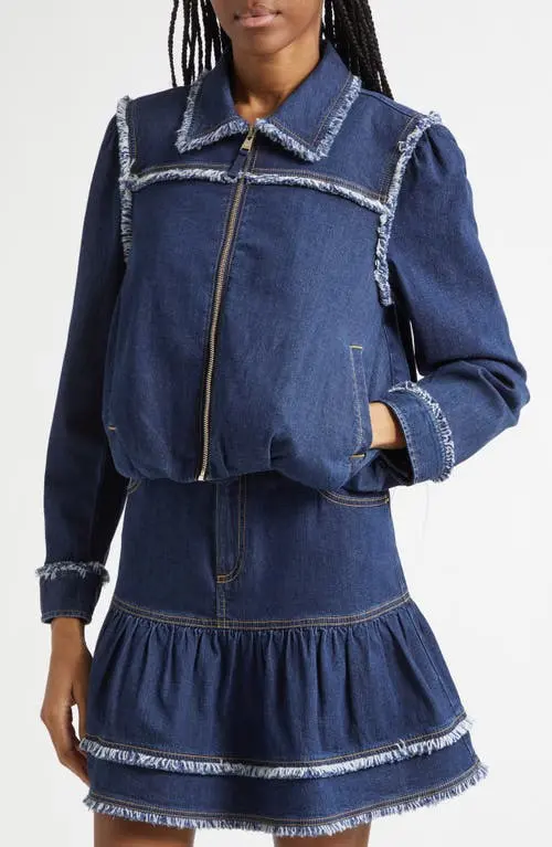 Cinq À Sept Indria Fringe Denim Jacket