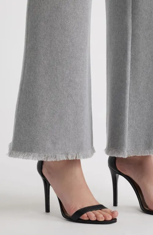 Kobi Halperin Wide Leg Knit Pants With Frayed Hem