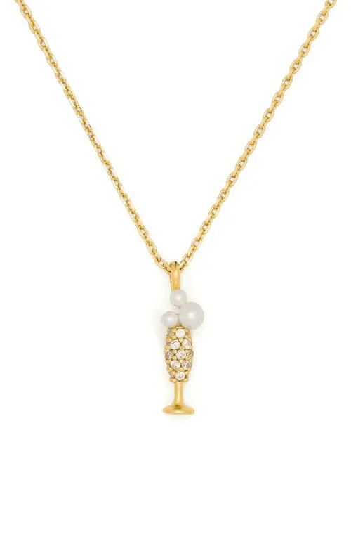 Kate Spade New York Here's To You" Pendant Necklace - Cream Multi
