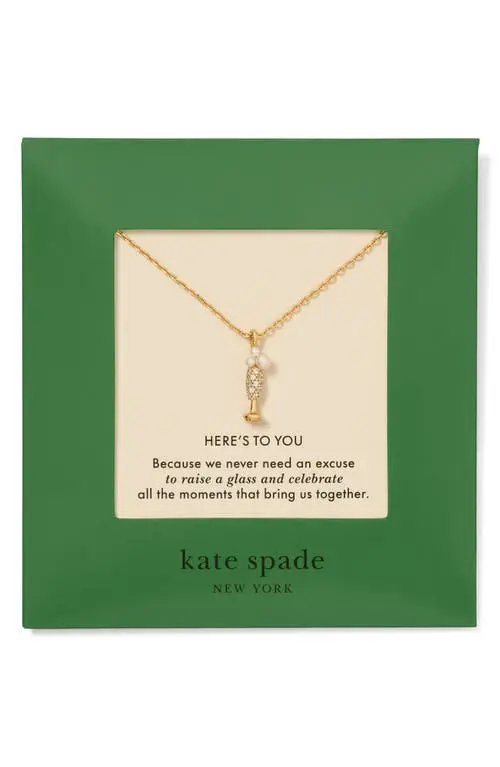 Kate Spade New York Here's To You" Pendant Necklace