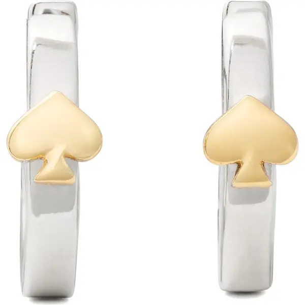 Kate Spade New York Everyday Spade Huggie Hoop Earrings - Silver/gold