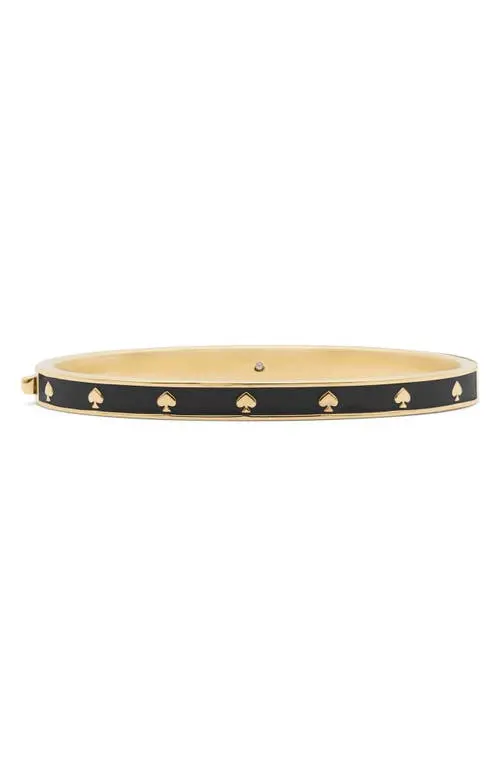 Kate Spade New York Spot The Spade Enamel Bangle Bracelet - Black