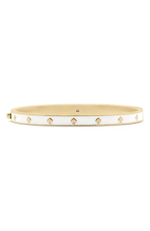 Kate Spade New York Spot The Spade Enamel Bangle Bracelet - White