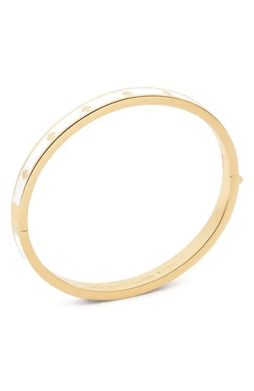 Kate Spade New York Spot The Spade Enamel Bangle Bracelet - White
