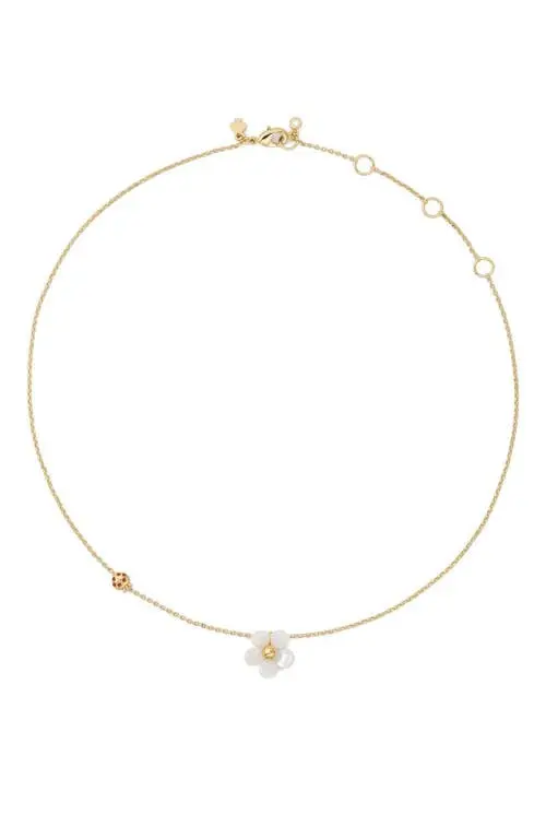 Kate Spade New York Summer Daze Ladybug And Flower Pendant Necklace