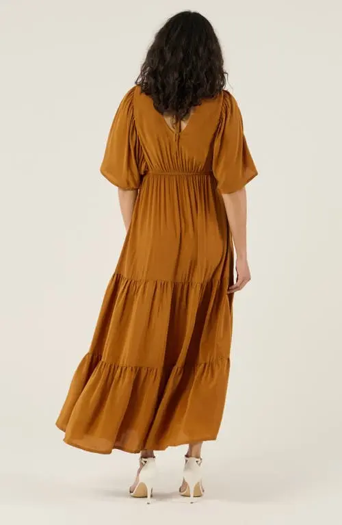 CACHE COEUR Claudette Maternity Maxi Dress - Camel