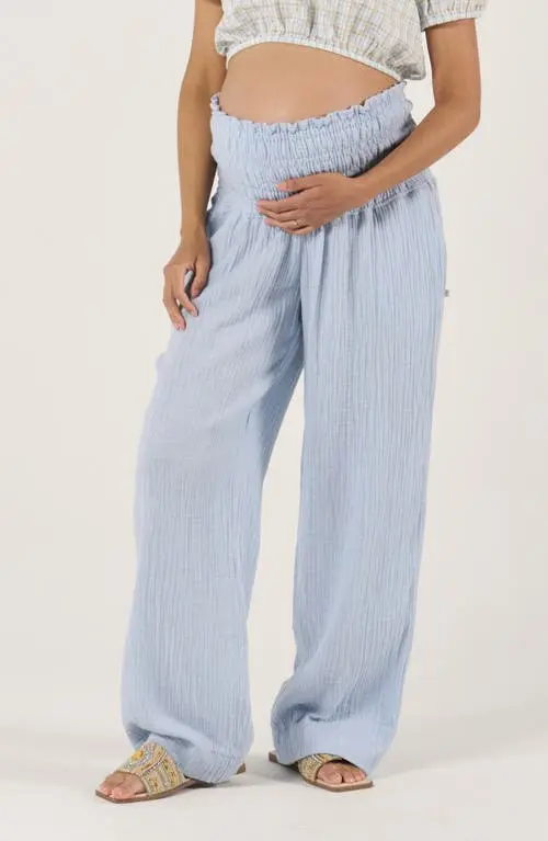 CACHE COEUR Myriam Maternity Smocked Pants - Blue