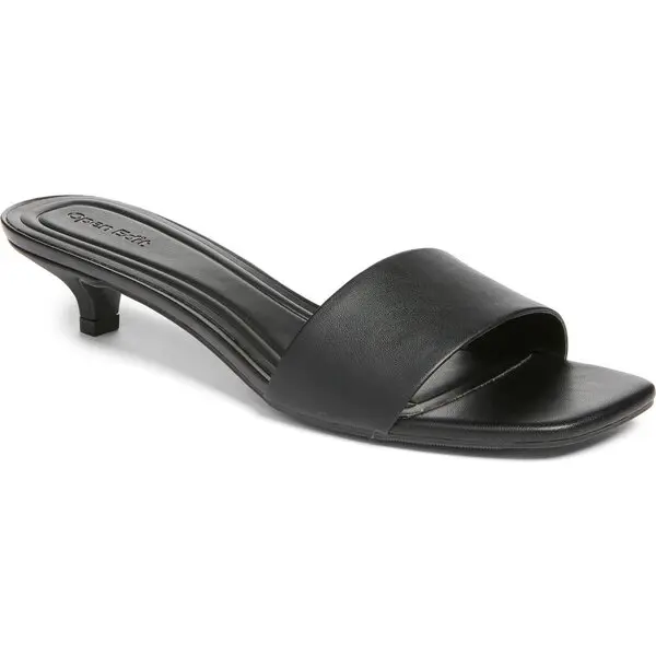 OPEN EDIT Tanner Kitten Heel Slide Sandal - Black