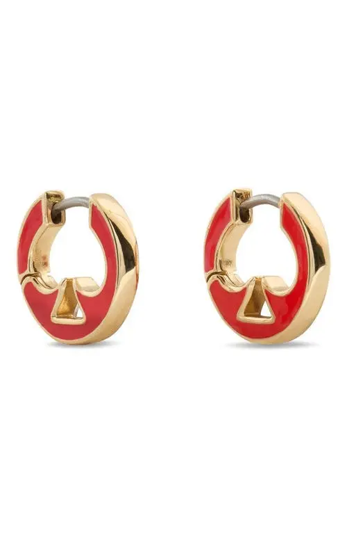 Kate Spade New York Everyday Spade Cutout Huggie Hoop Earrings - Hot Cinnamon