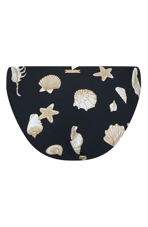 MILLY Margot Seashell Bikini Bottoms - Black/white