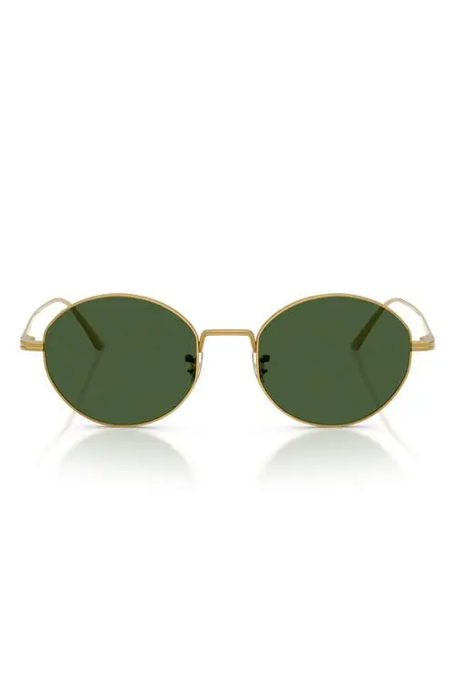 Oliver Spencer Oval Frame Sunglasses - Gold/vibrant Green