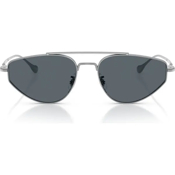 Oliver Spencer Jil Sander Edition 5 Irregular Sunglasses - Silver/blue