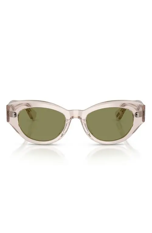 Oliver Spencer Lerrue Oval Sunglasses - Linen/green