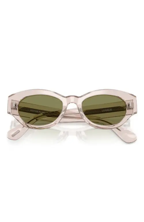 Oliver Spencer Lerrue Oval Sunglasses - Linen/green