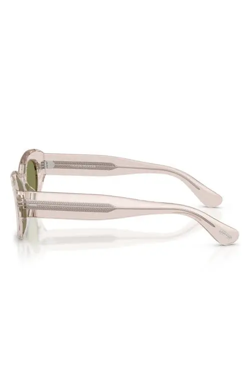 Oliver Spencer Lerrue Oval Sunglasses - Linen/green