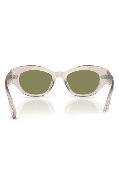 Oliver Spencer Lerrue Oval Sunglasses - Linen/green