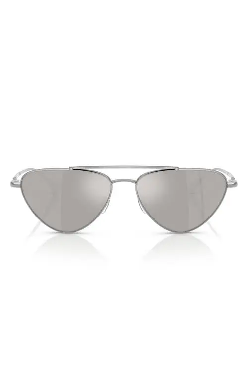 Oliver Spencer Jil Sander Edition 1 Cat Eye Sunglasses - Silver/soft Silver Mirror