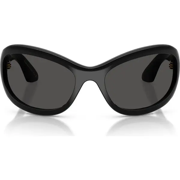 Oliver Spencer 64mm Khaite Oval Sunglasses - Black/grey
