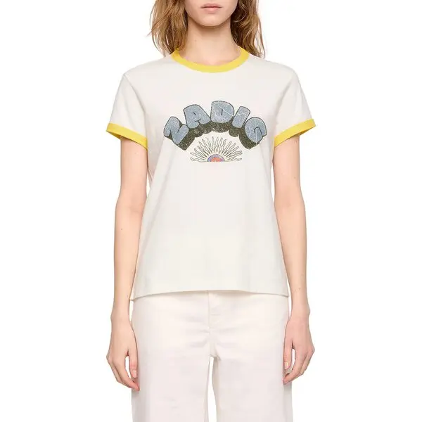 Zadig&Voltaire Logo Graphic Ringer Tee