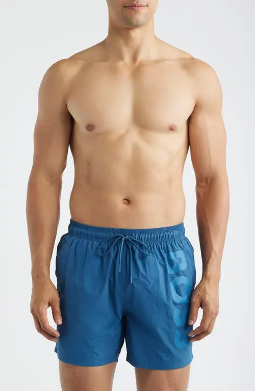 BOSS Octopus Swim Trunks - Open Blue