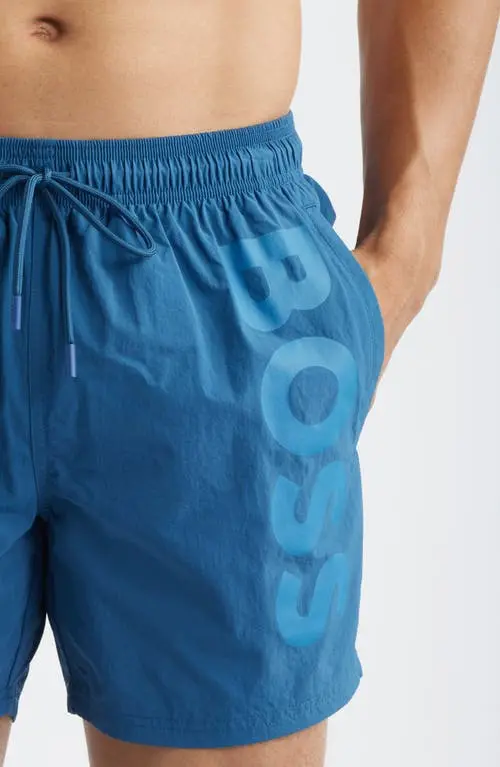 BOSS Octopus Swim Trunks - Open Blue