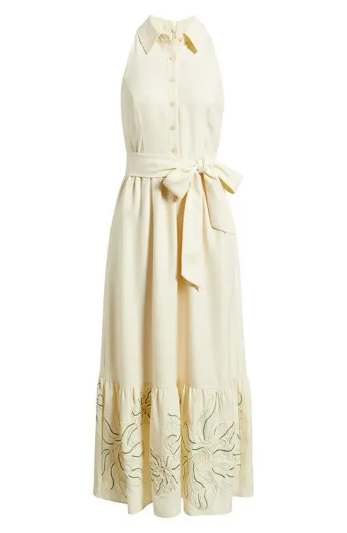 Vince Camuto Sleeveless Embroidered Shirtdress