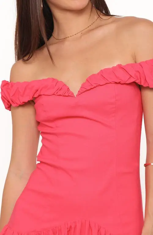 PETAL & PUP Off-the-shoulder Ruffled Minidress