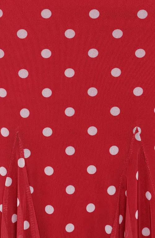 PETAL & PUP Tullia Polka Dot Mesh Skirt