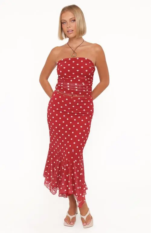PETAL & PUP Tullia Polka Dot Mesh Skirt