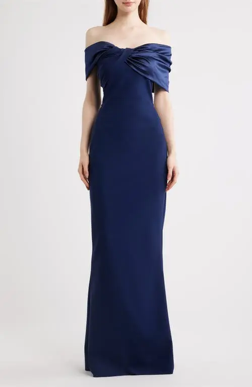 Chiara Boni La Petite Robe Vezia One-shoulder Mixed Media Gown