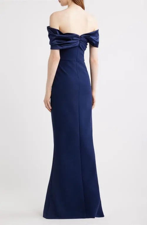 Chiara Boni La Petite Robe Vezia One-shoulder Mixed Media Gown